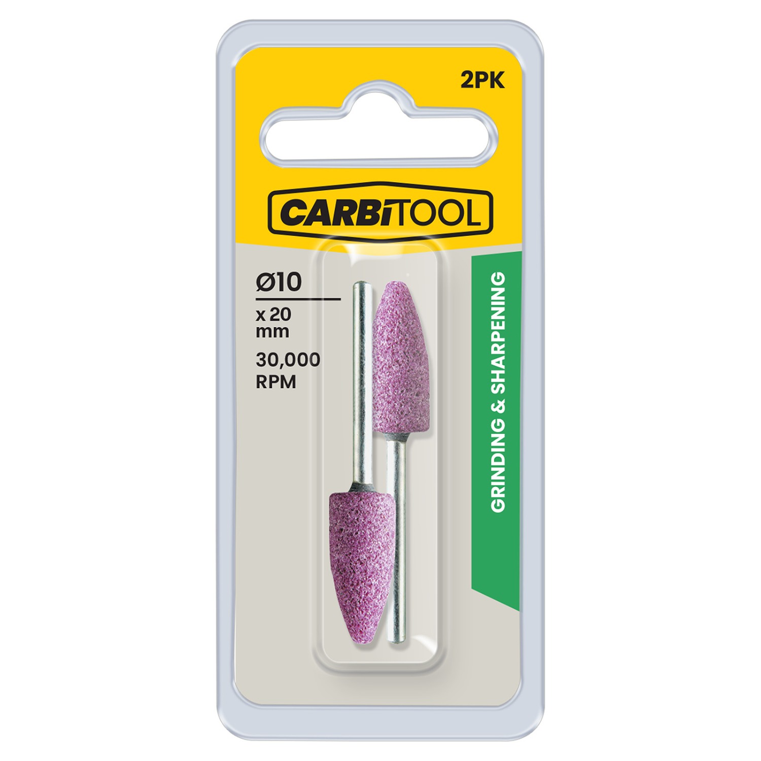 STONE GRINDING RUBY 10x20MM 2PK - Carbitool